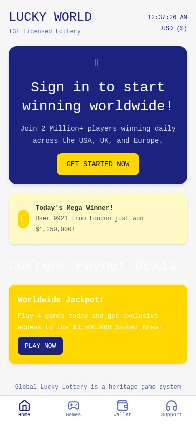 Global Lucky Lottery