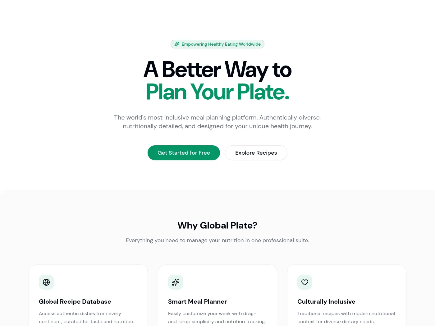 Global Plate Planner