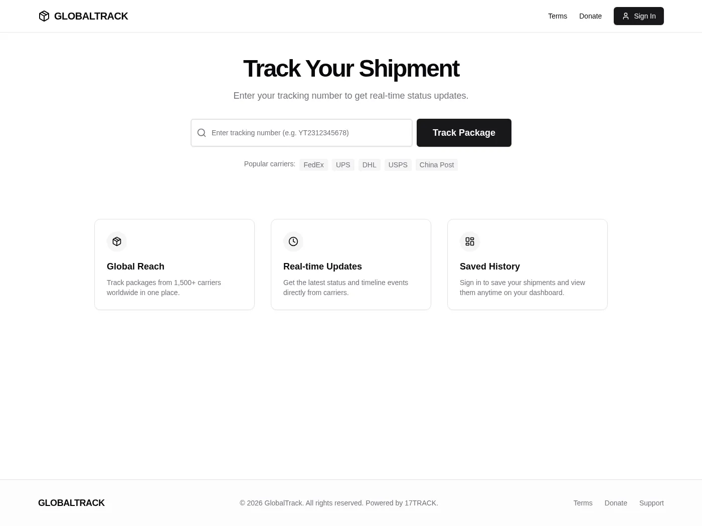 Global Package Tracker