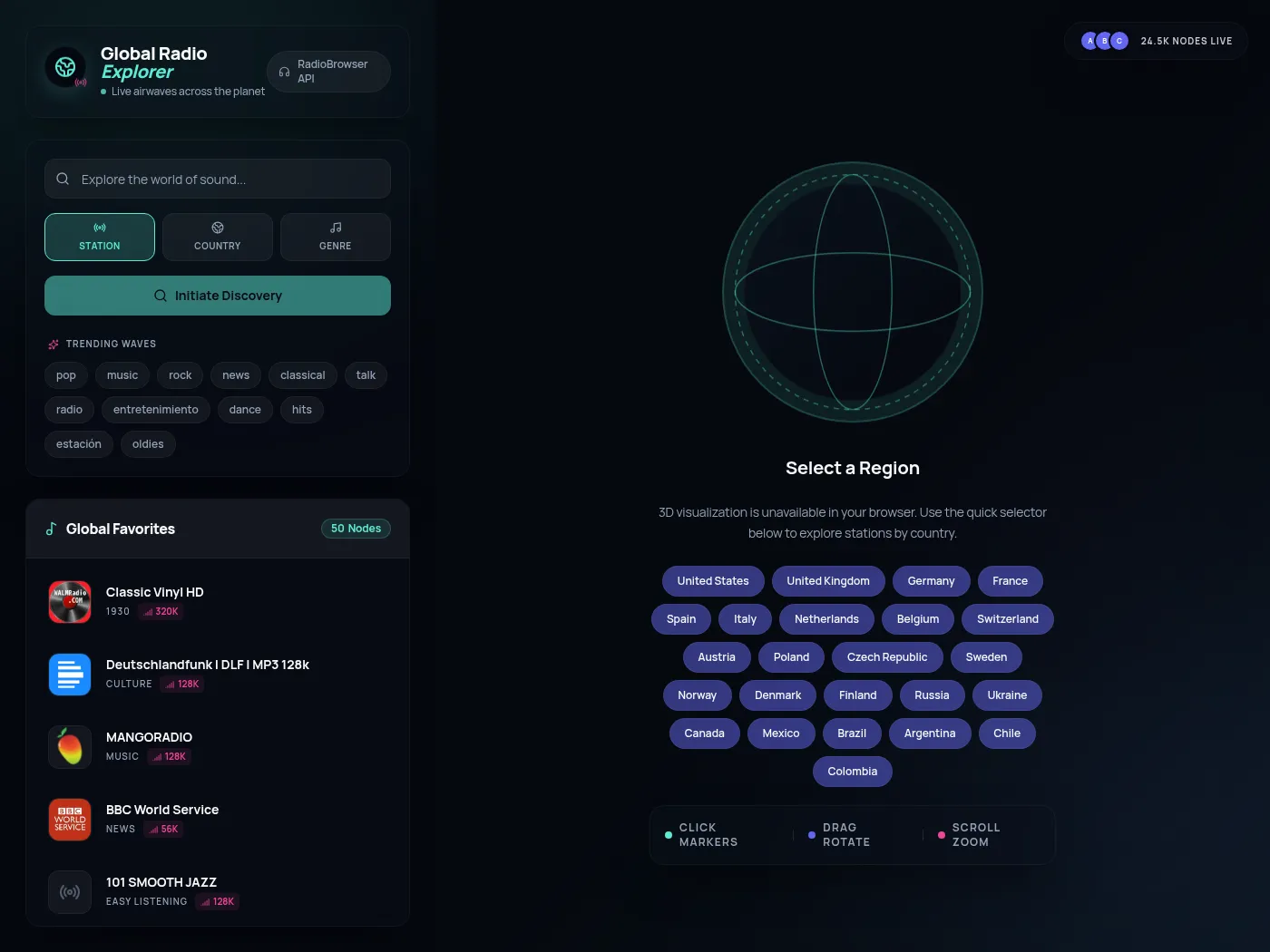 Global Radio Explorer: 3D Interactive Wor (Remix)