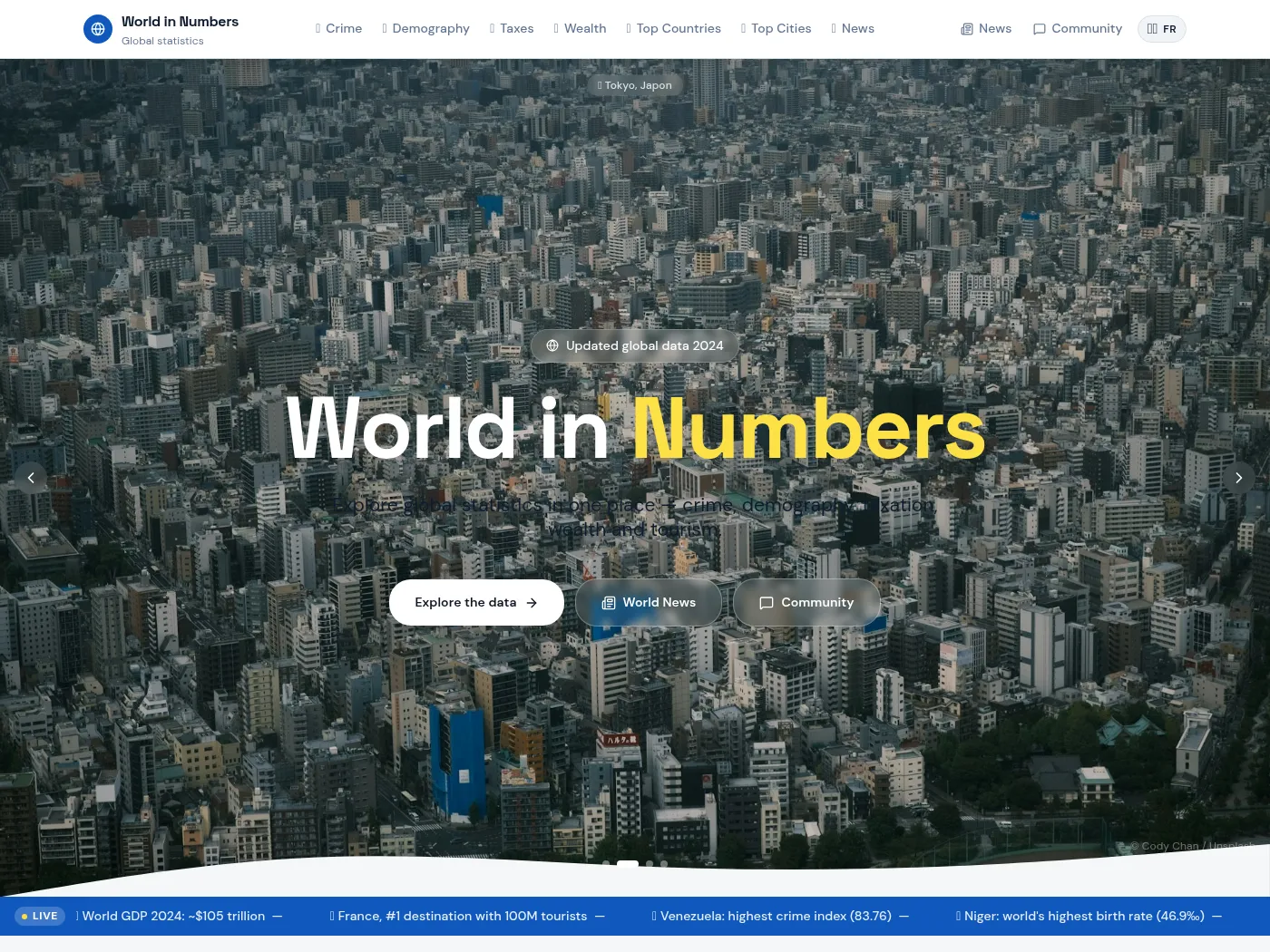 Explorateur de données mondiale