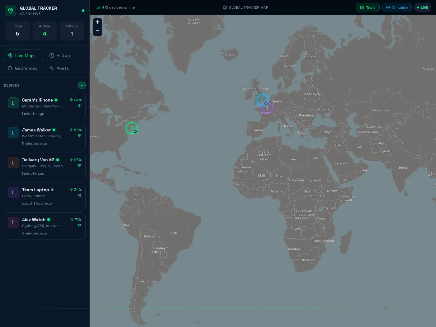Global Tracker Map