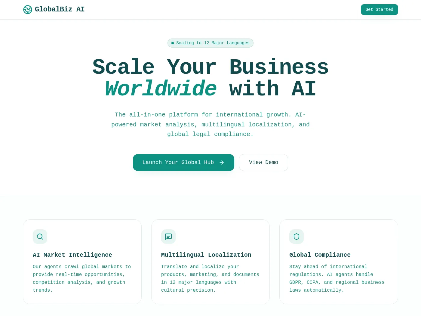 GlobalBiz AI Hub