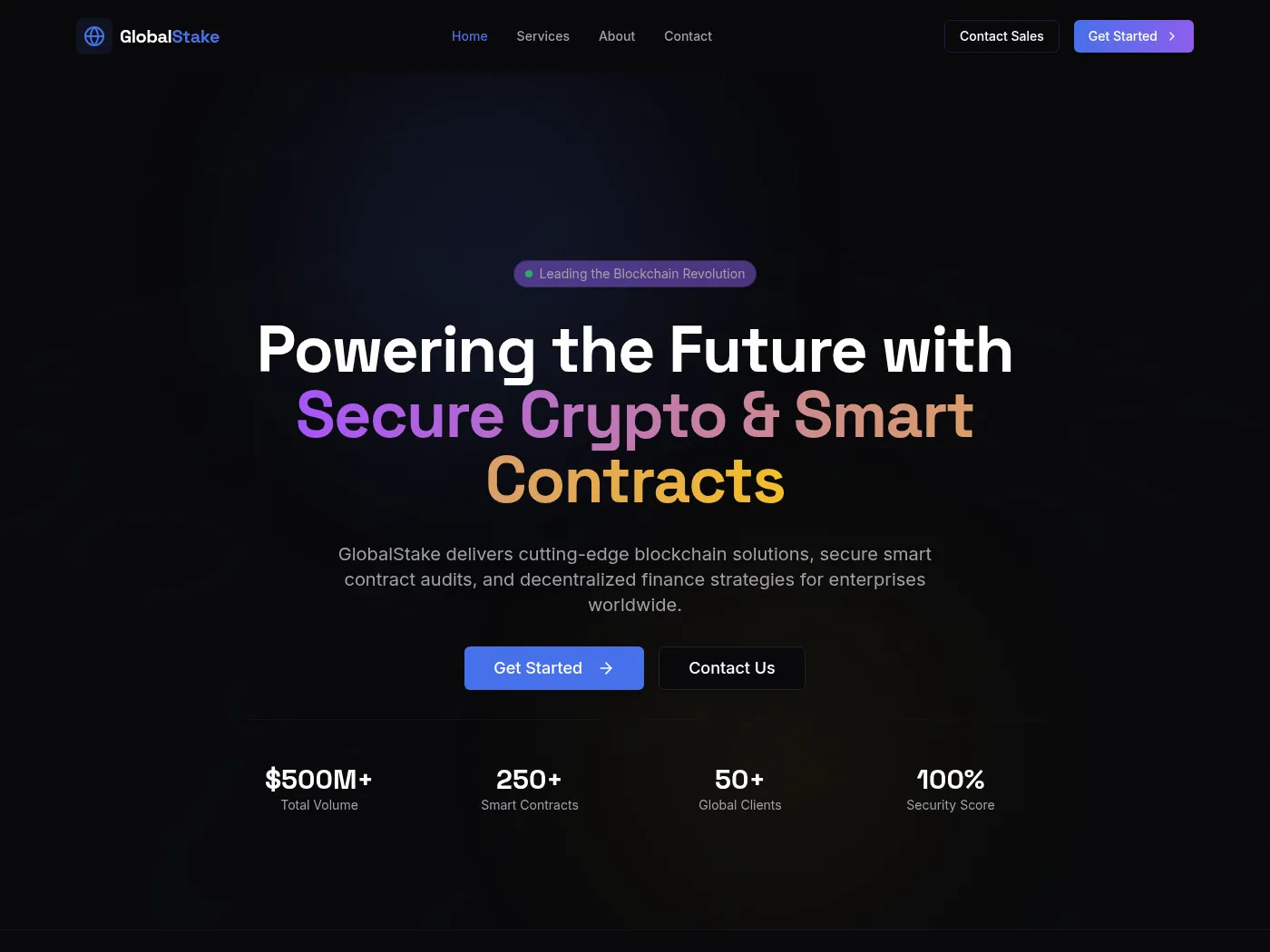GlobalStake Corporate Site