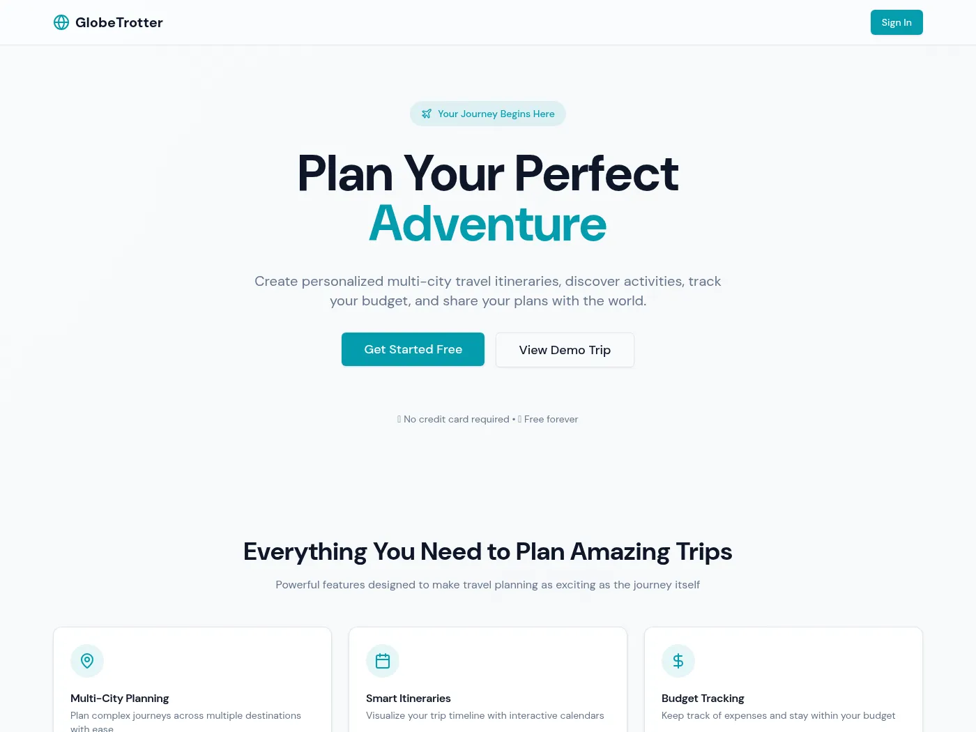 GlobeTrotter Travel Planner
