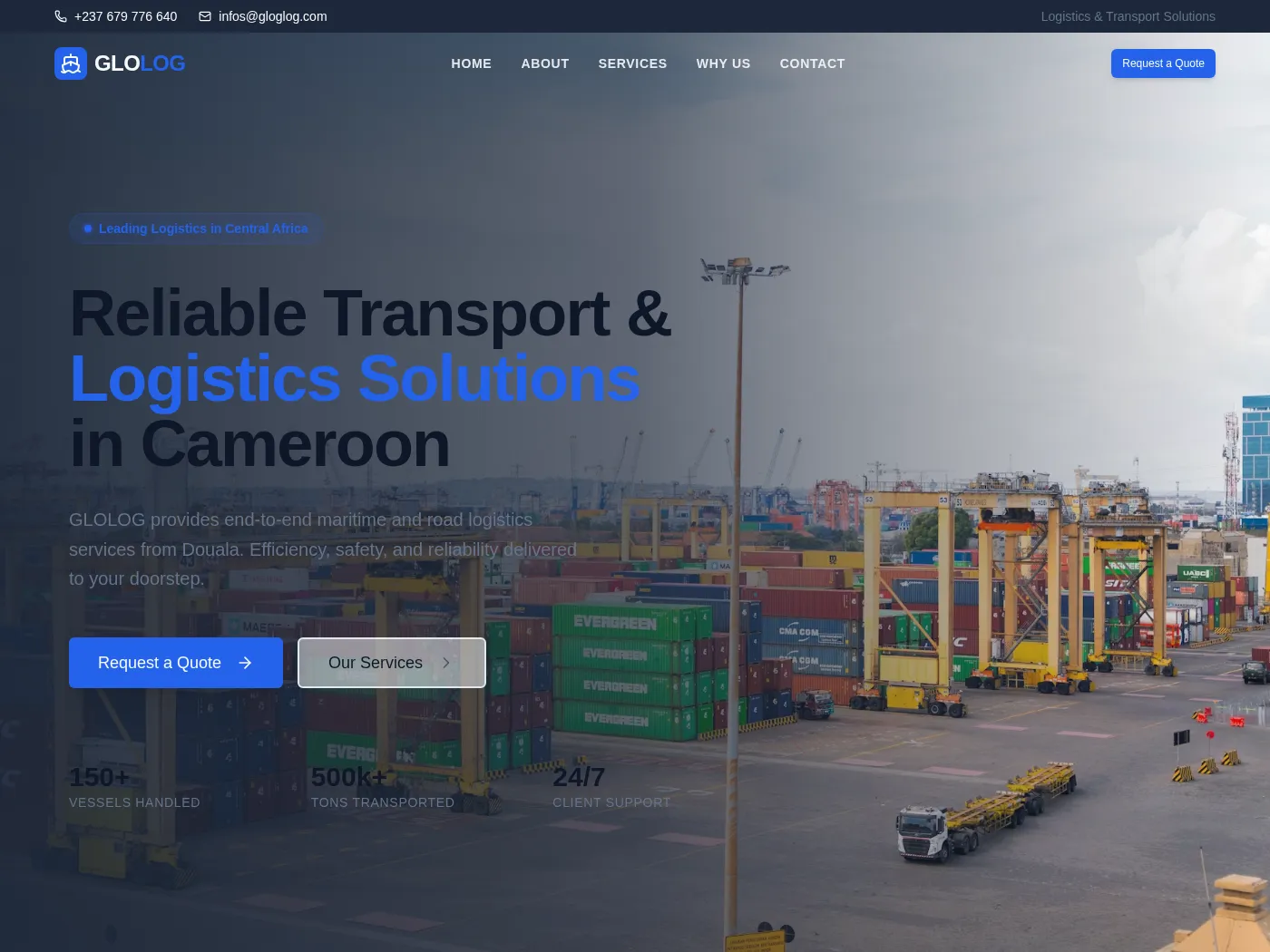 GLOLOG Transport Website
