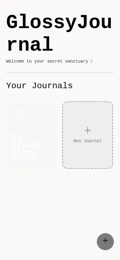 GlossyJournal Diary App