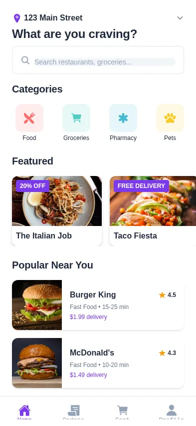 Glovo Delivery Clone
