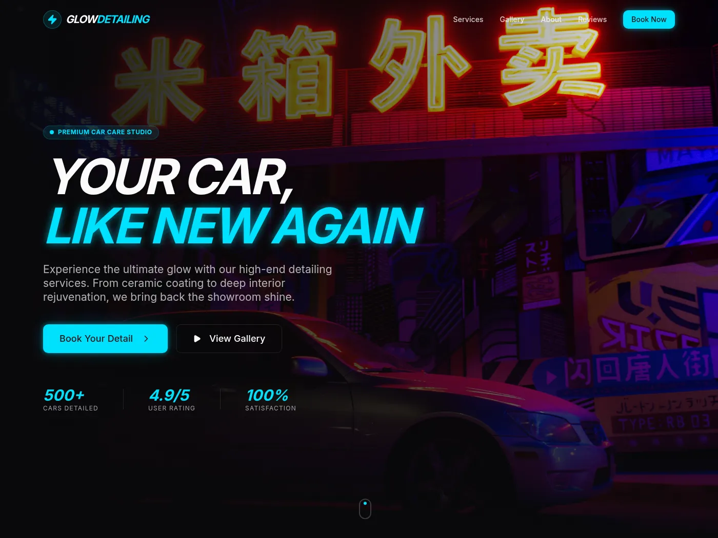 Glow Detailing Website
