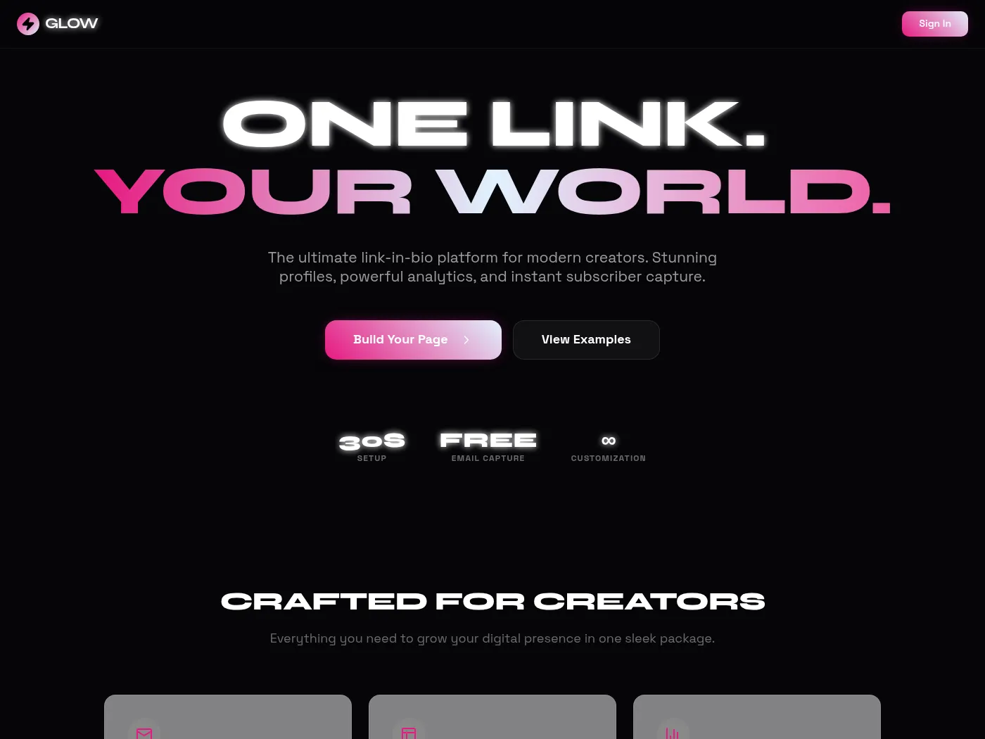 Glow Link-in-Bio