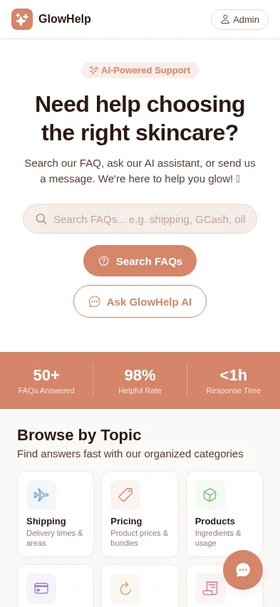 GlowHelp Support Suite