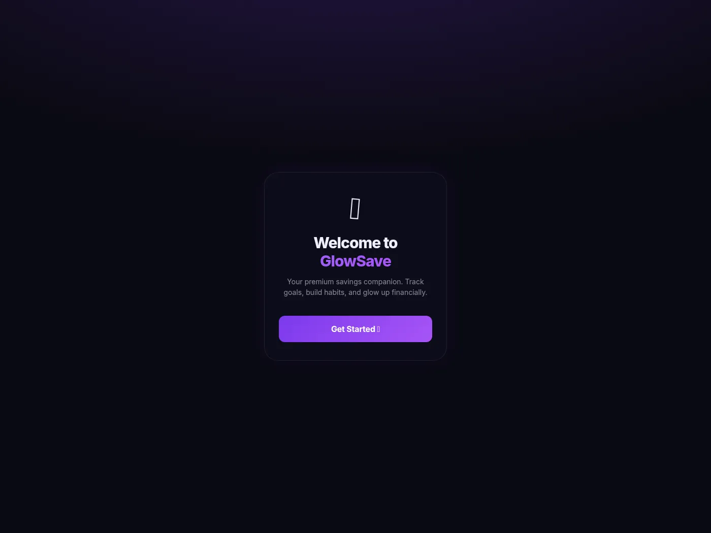 GlowSave: Mobile Savings App