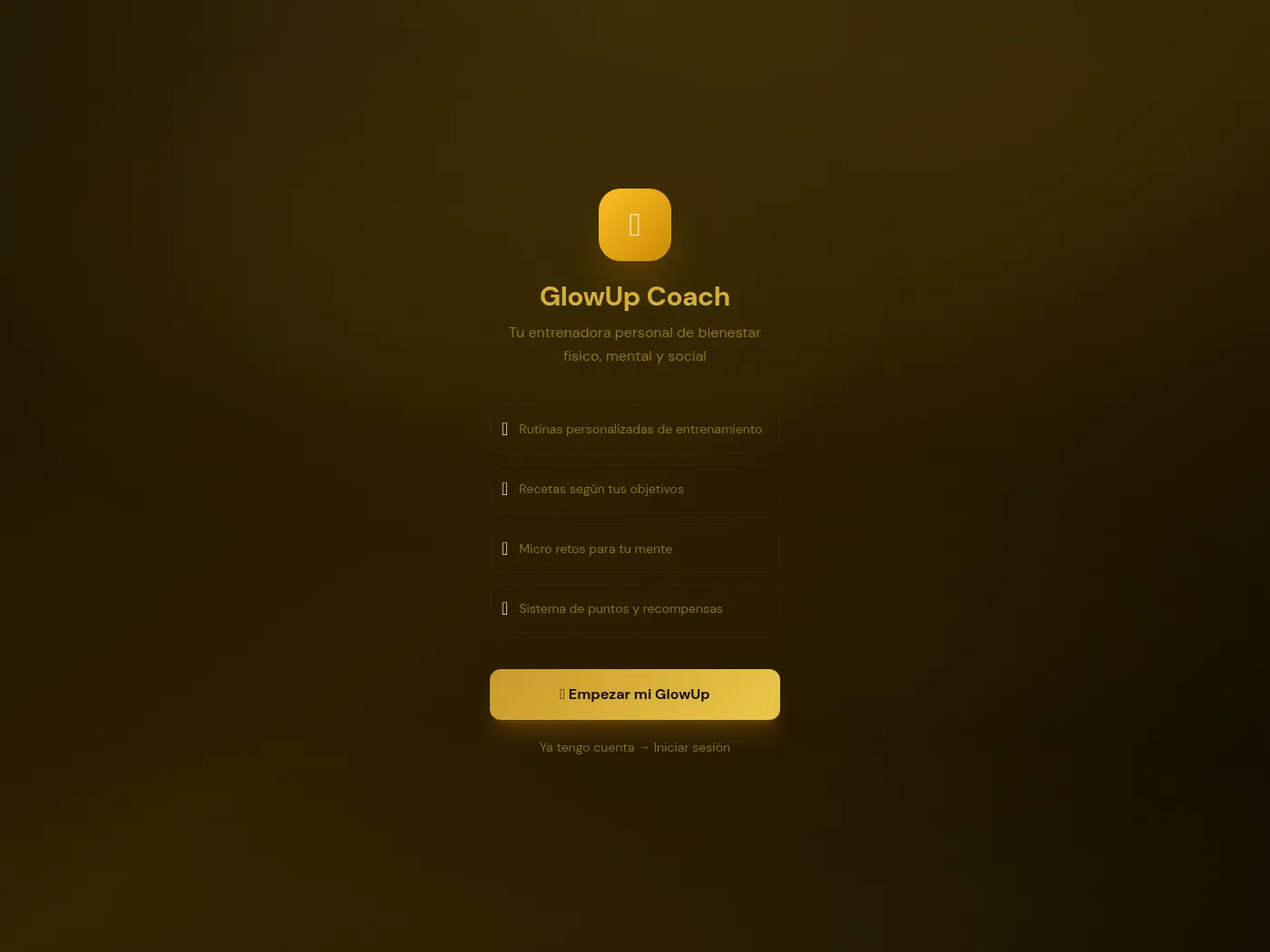 GlowUp Coach App