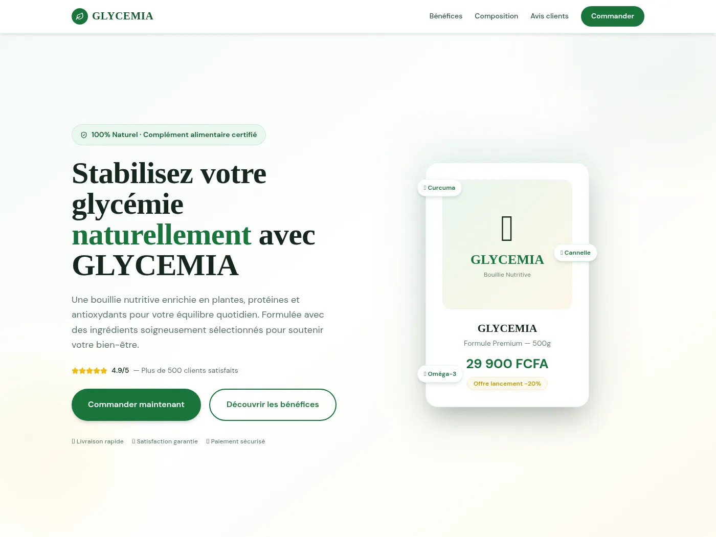 Glycemia Nutrition Landing