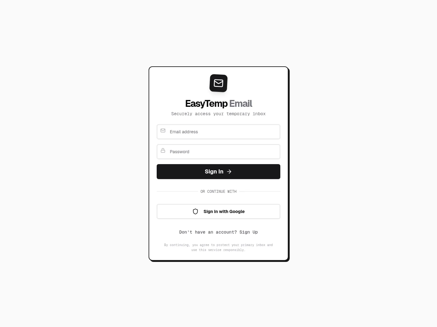 EasyTemp Email