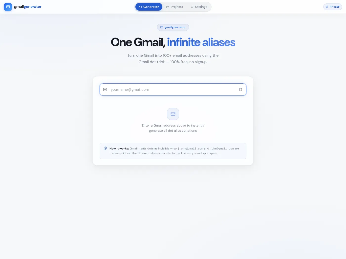 Gmail Generator Pro