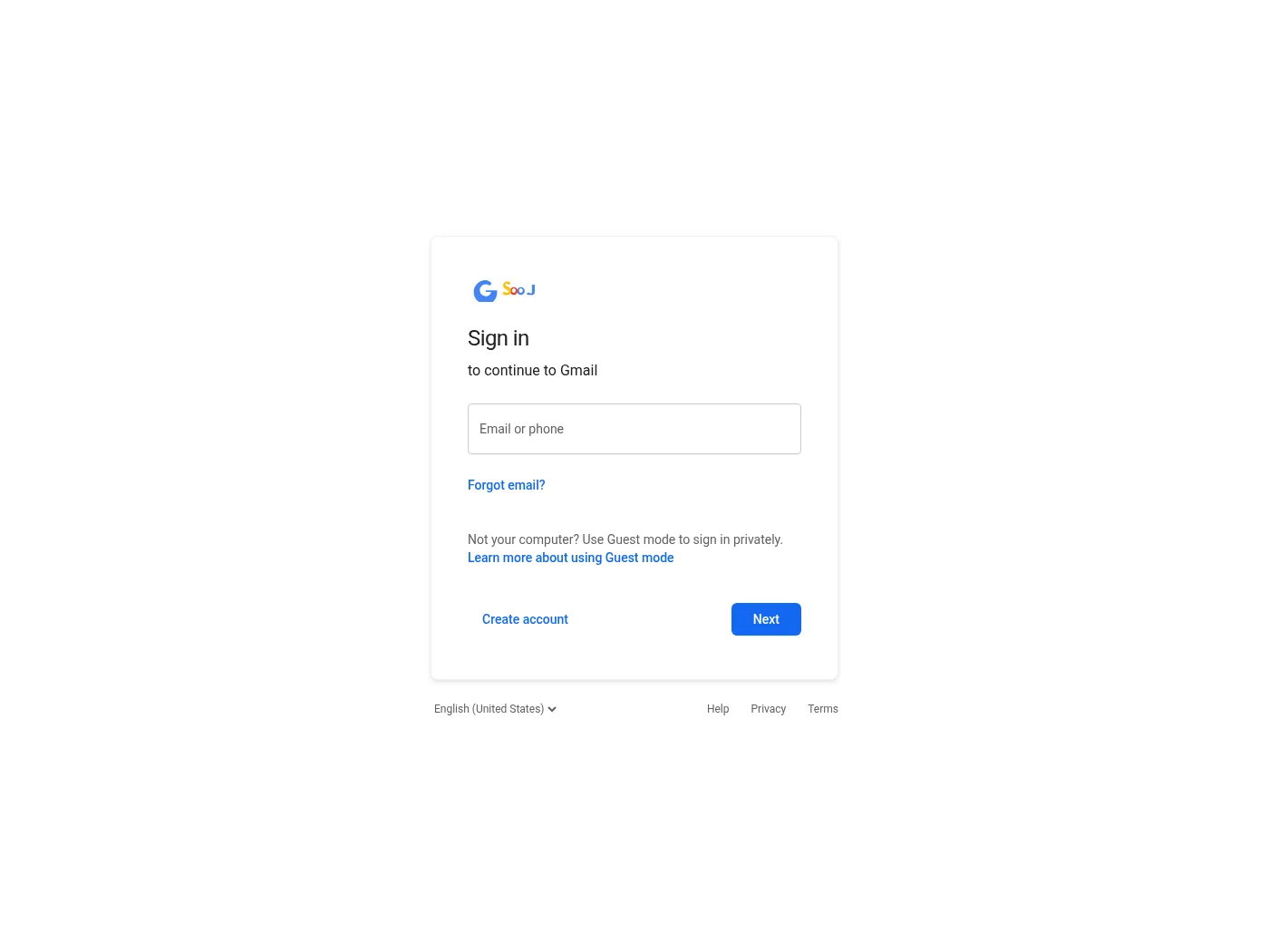 Gmail Login Clone