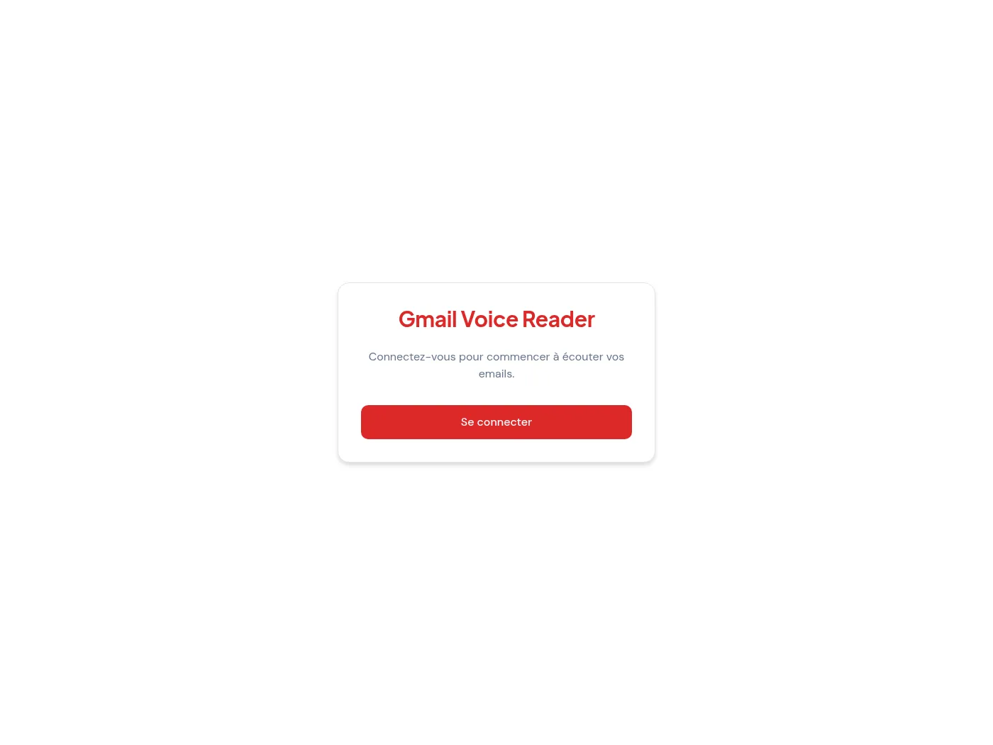Gmail Voice Reader