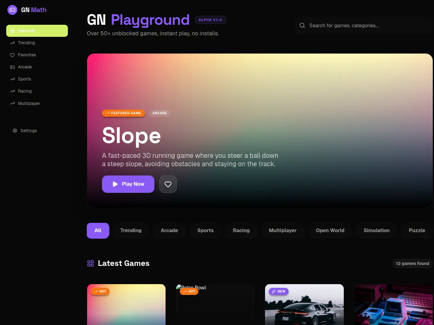 GN Math Playground