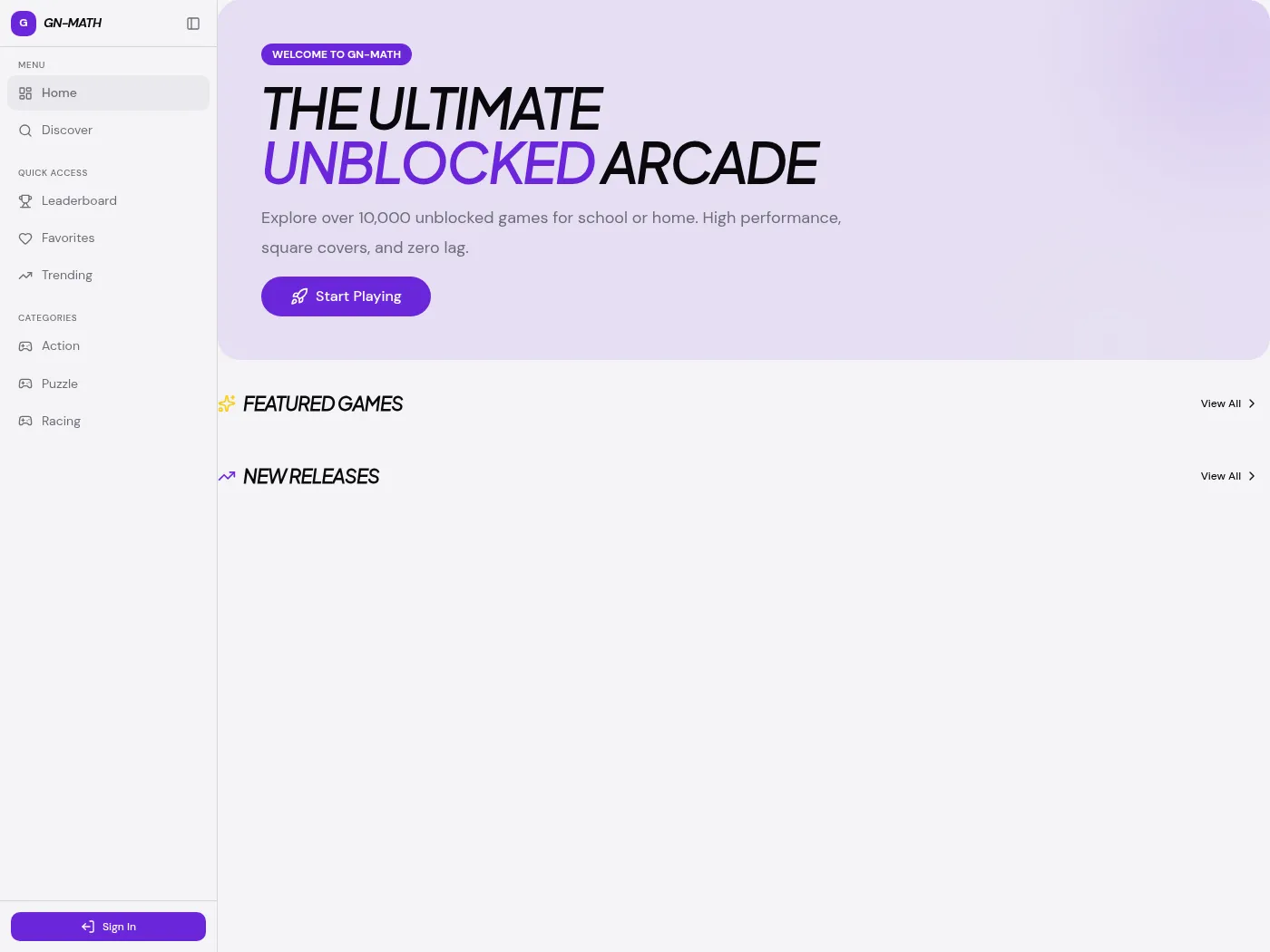 GN-Math Game Arcade