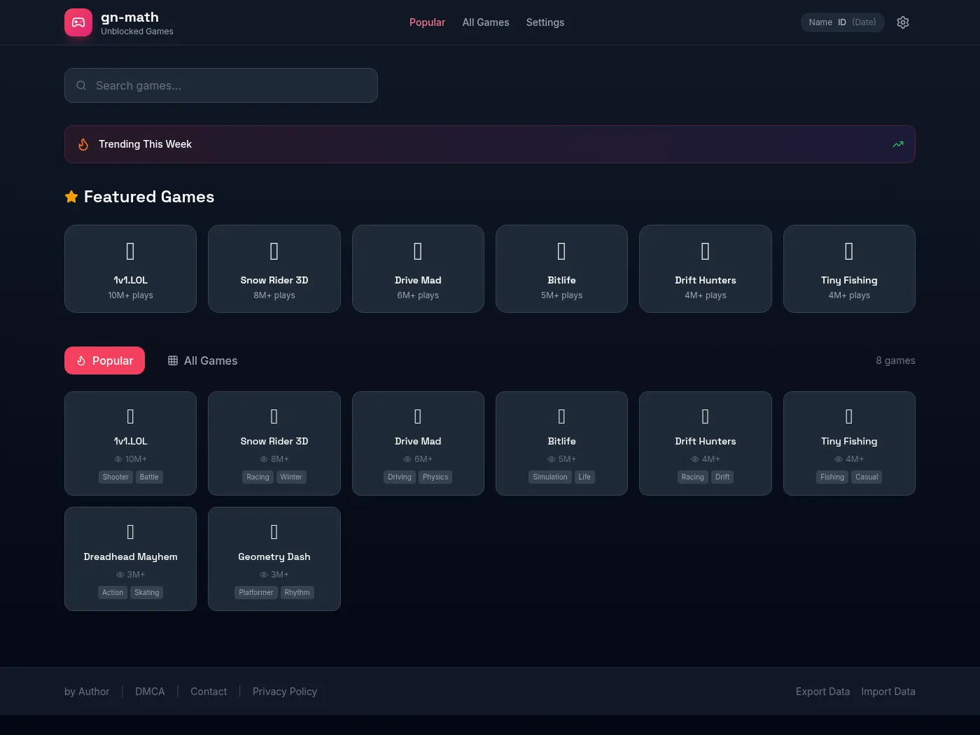 GN Math Web Clone