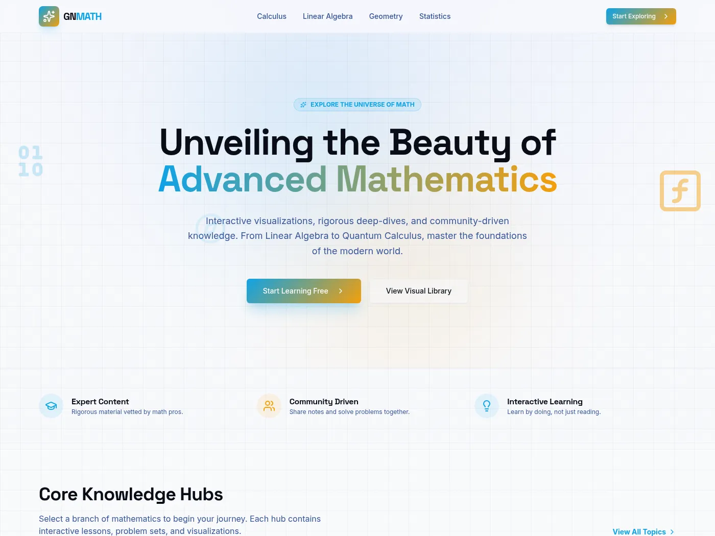 GN Math Dev Hub