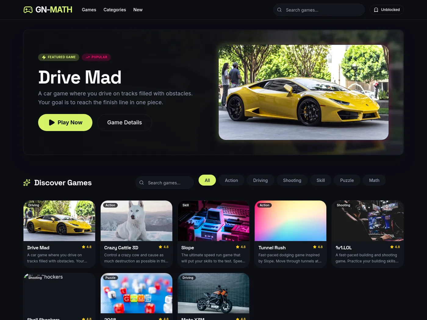 GN-Math Game Hub