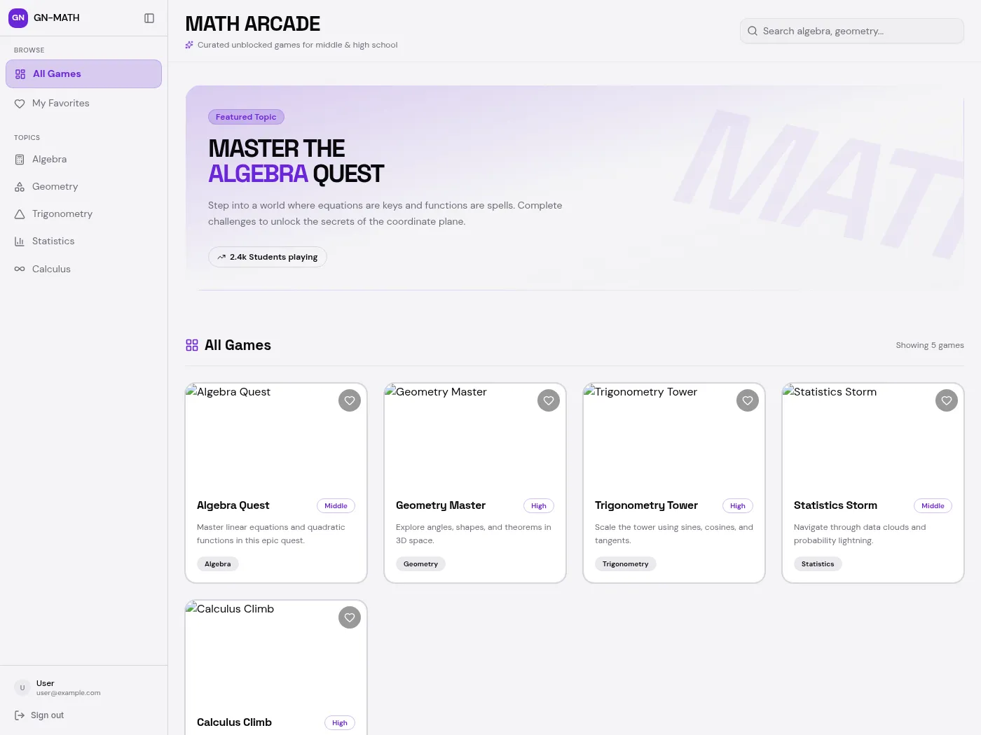 GN-Math Unblocked Games