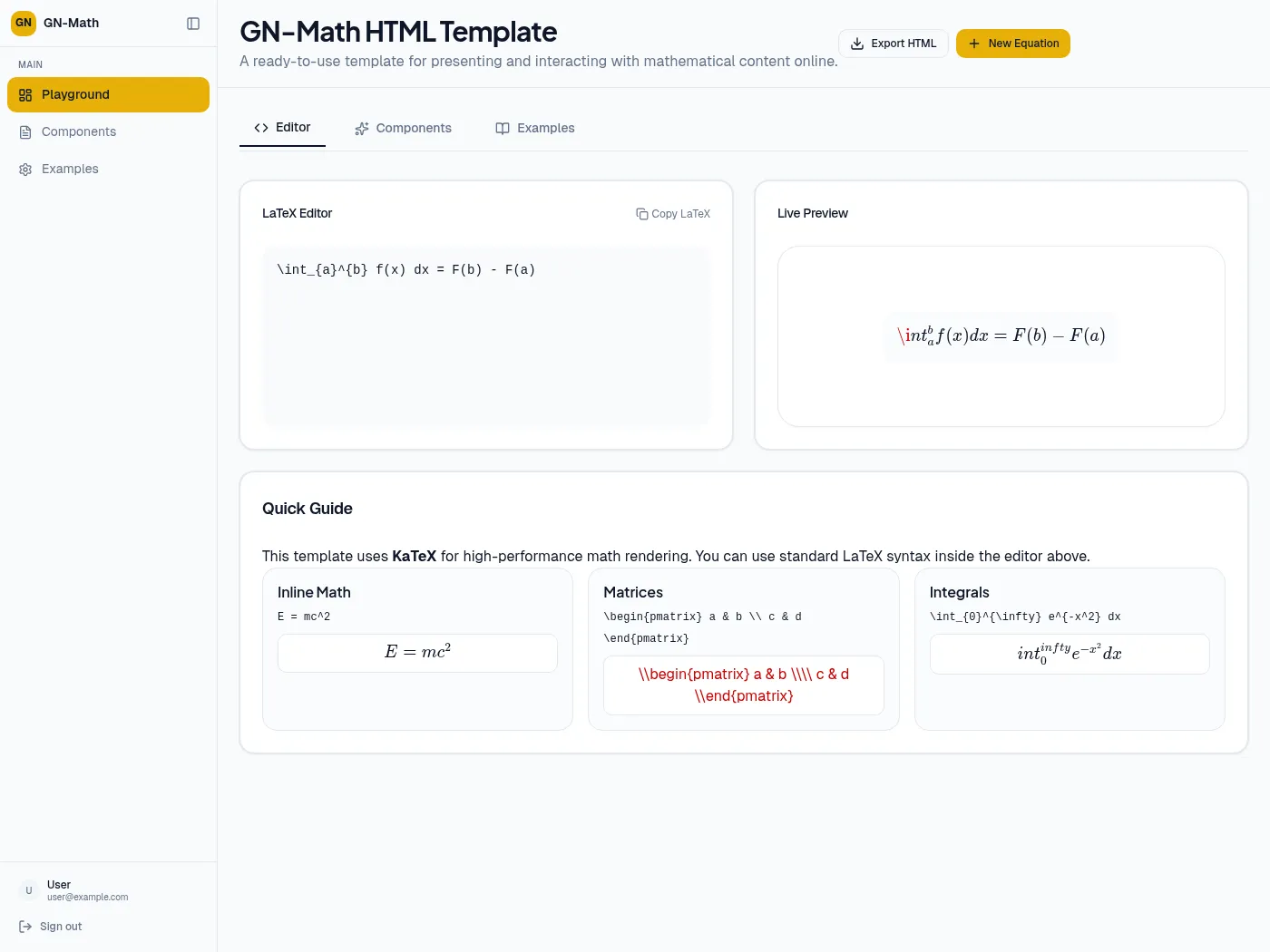 Gn-Math HTML Template