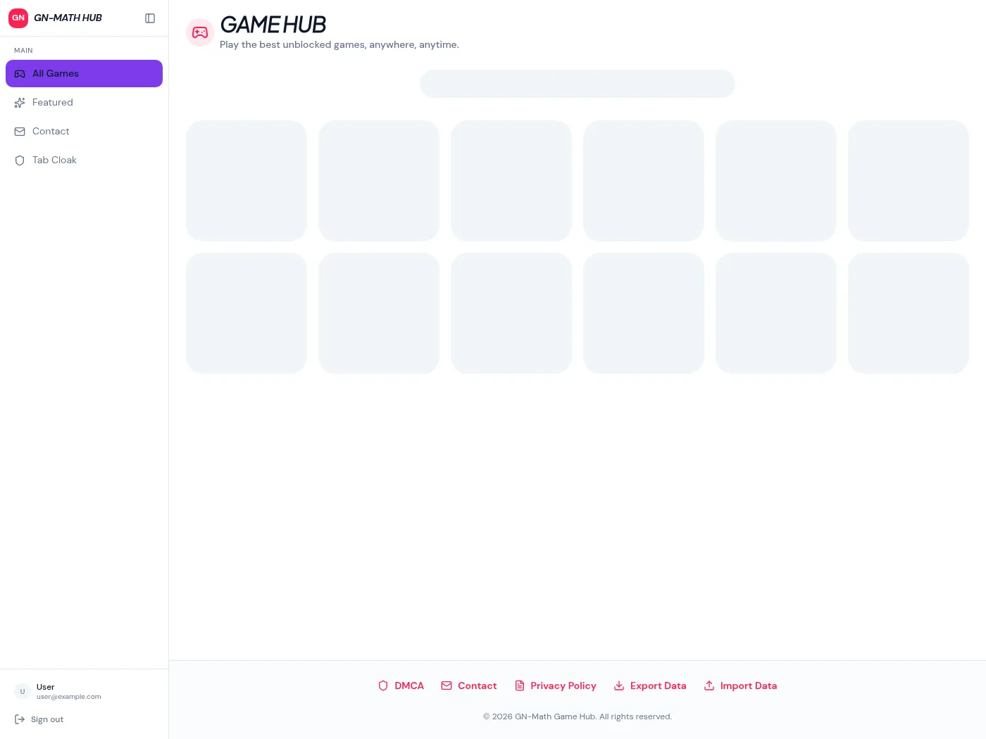 GN-Math Game Hub