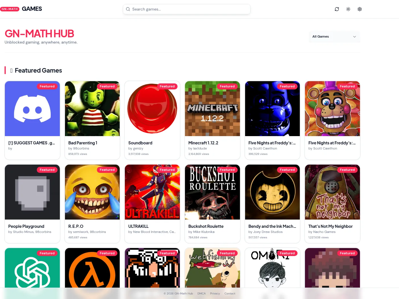 GN-Math Games Hub