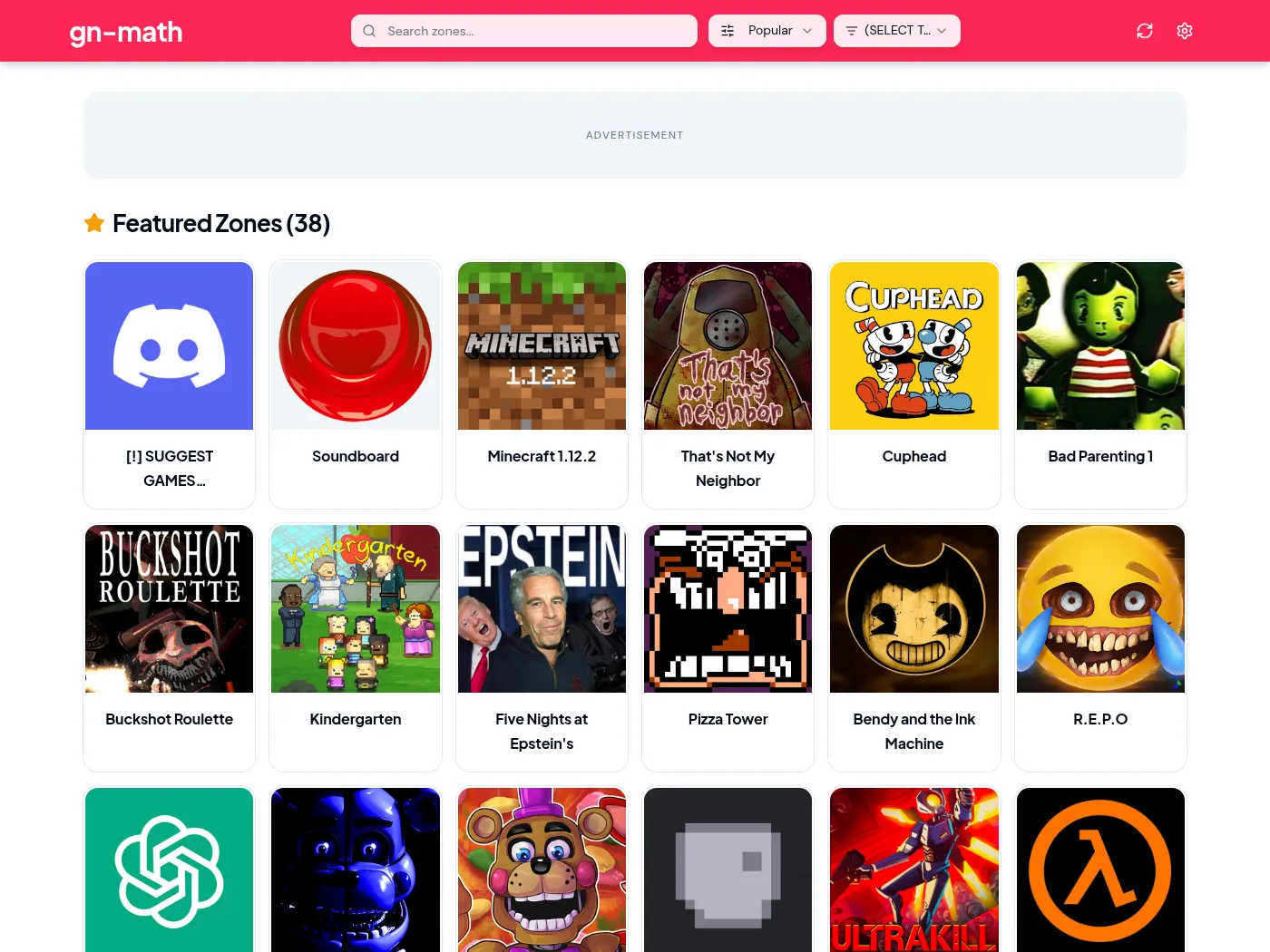 GN-Math Games Portal