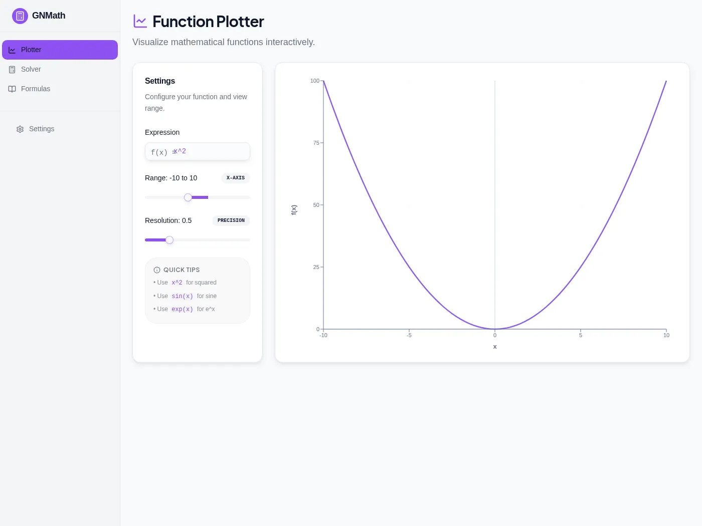 GNMath Explorer