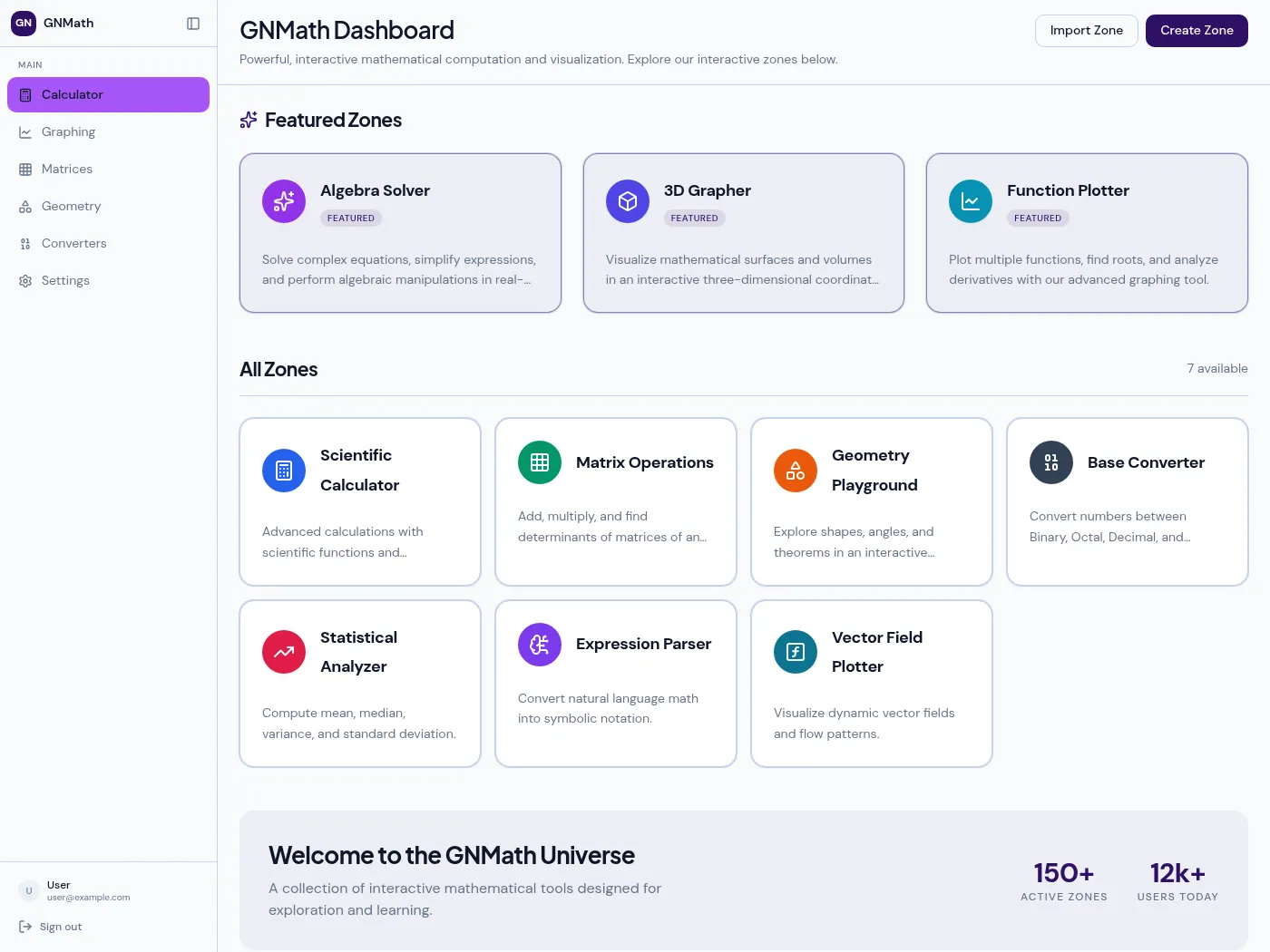 GNMath HTML Tool