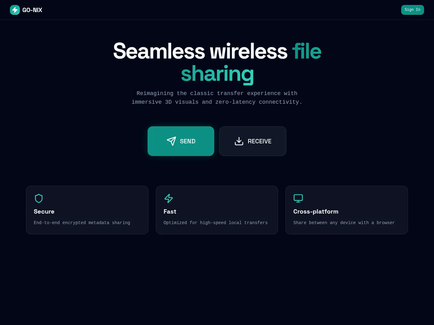 Go-Nix 3D File Transfer