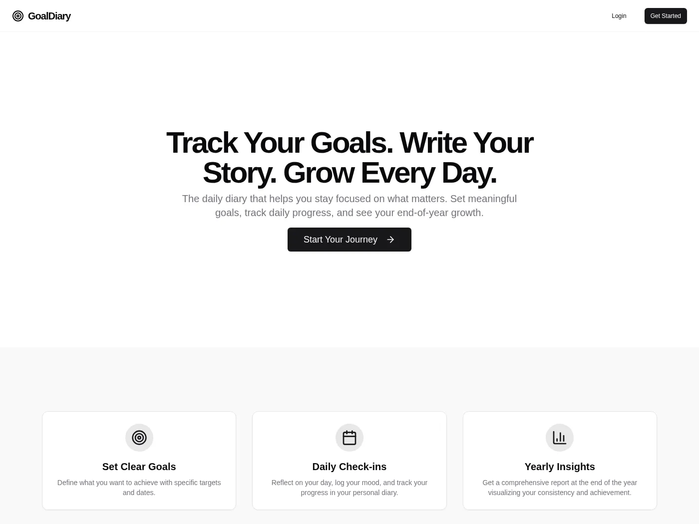 Goal Tracker Diary