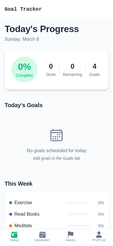 Goal Tracker App