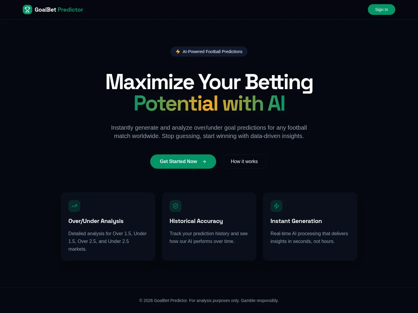 GoalBet Predictor
