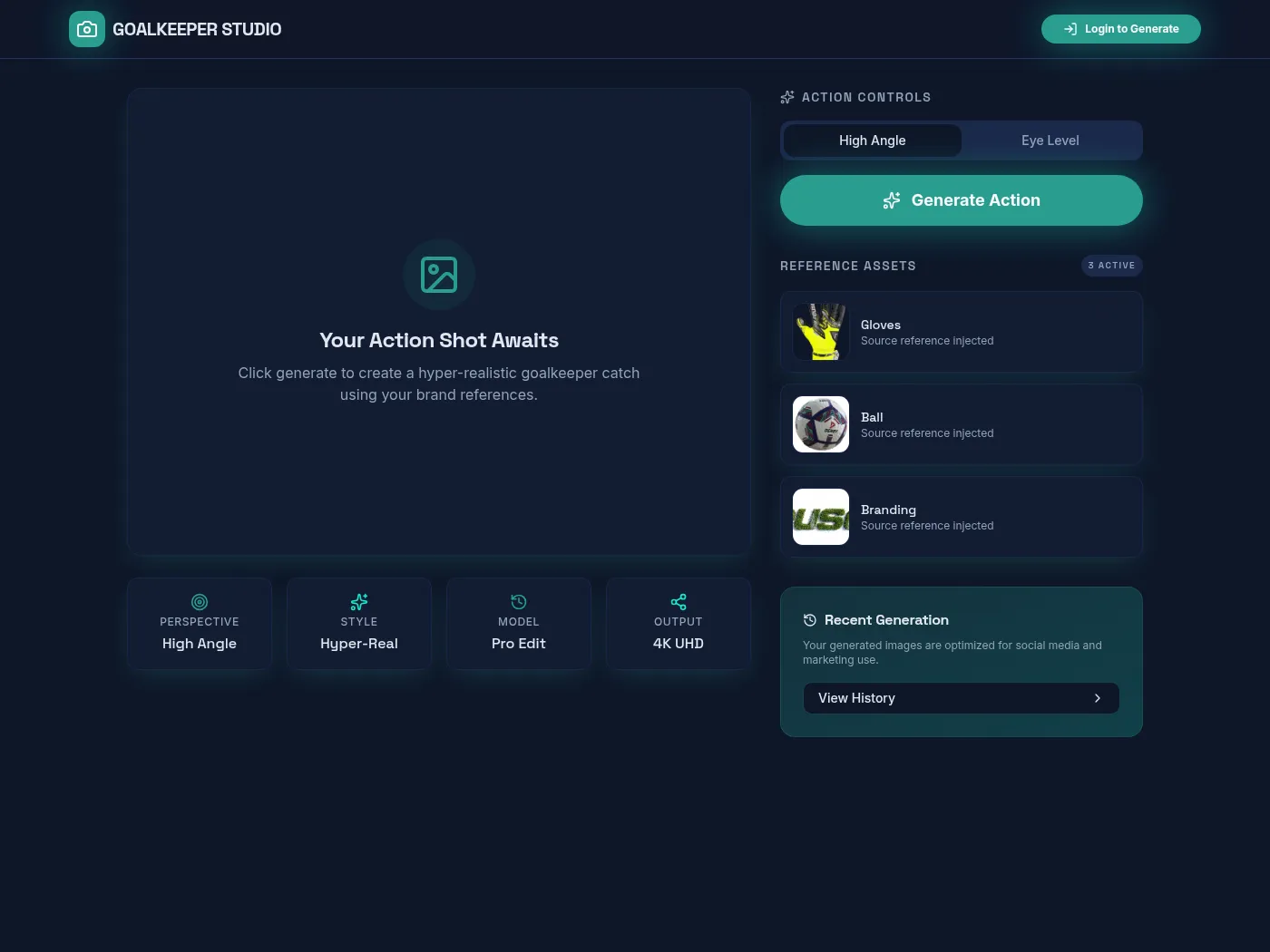 Goalkeeper Shot Generator