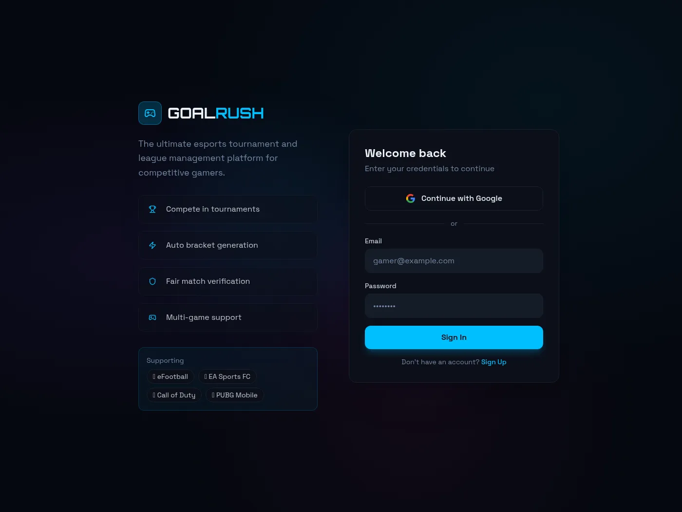 GoalRush Esports Suite