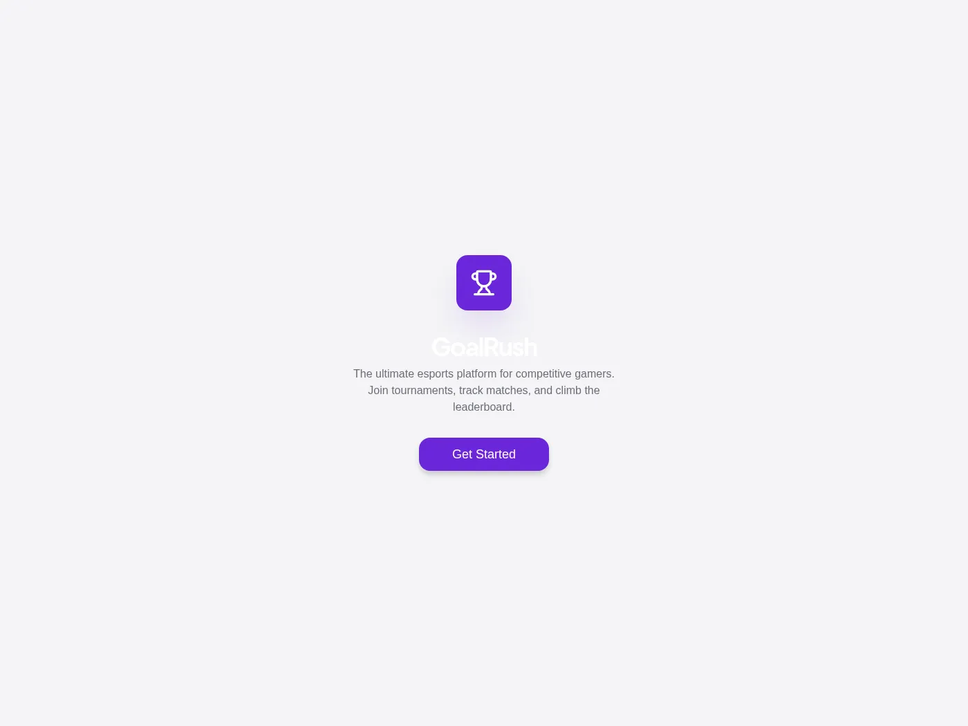 GoalRush Esports Platform