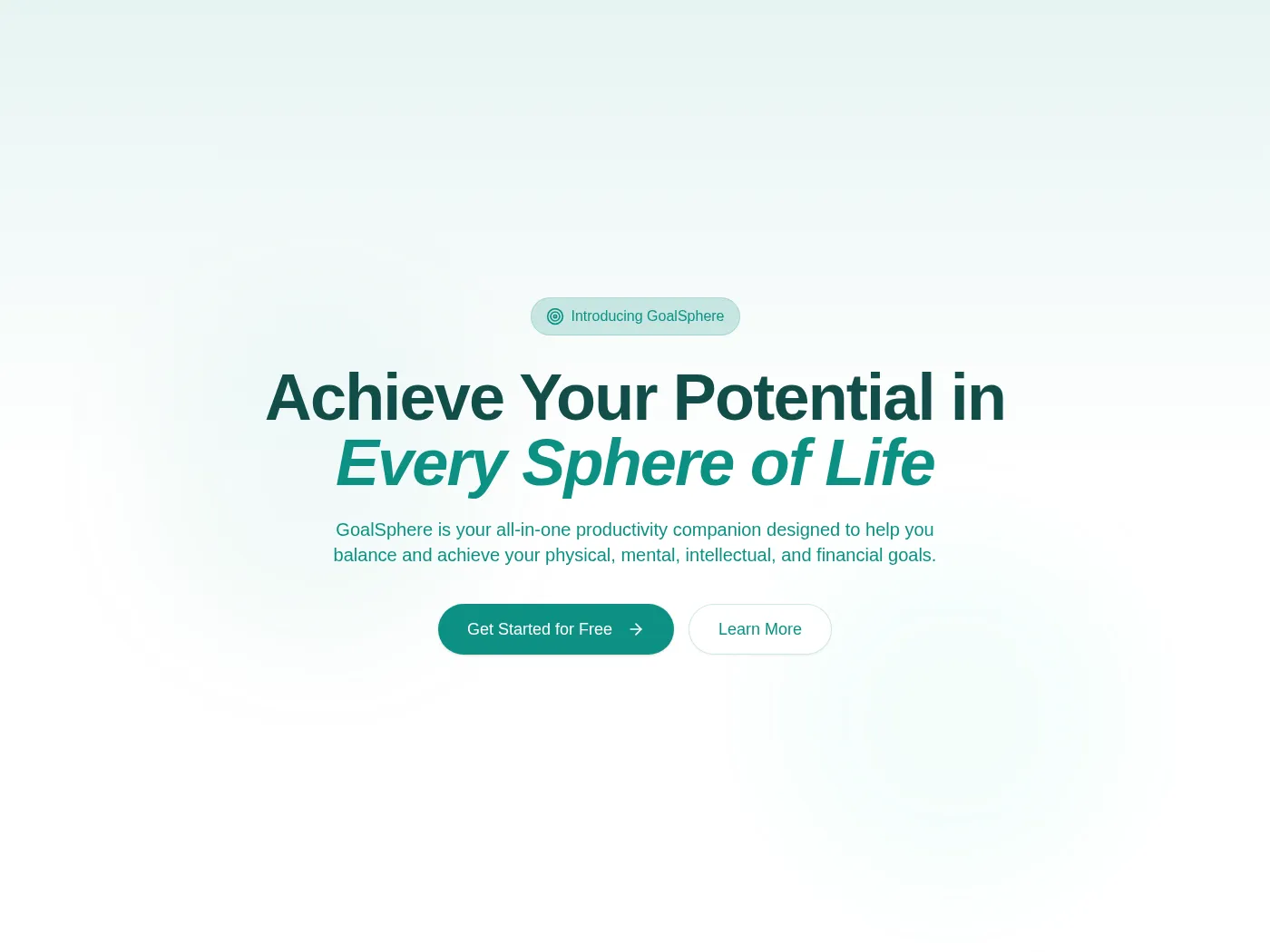 GoalSphere Task Manager