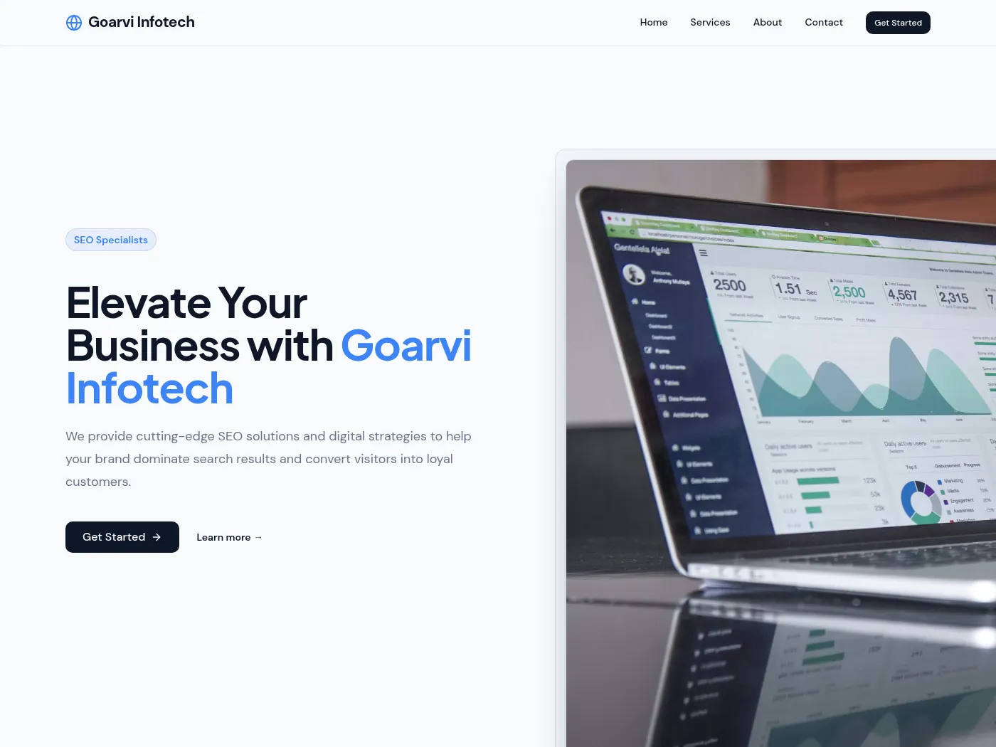 Goarvi Infotech Site