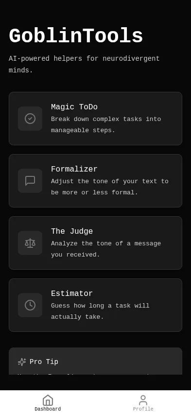 GoblinTools Mobile