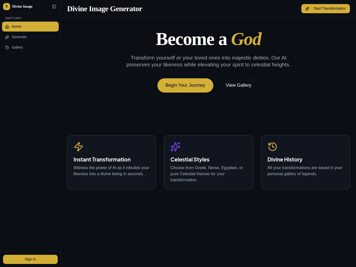 Divine Image Generator