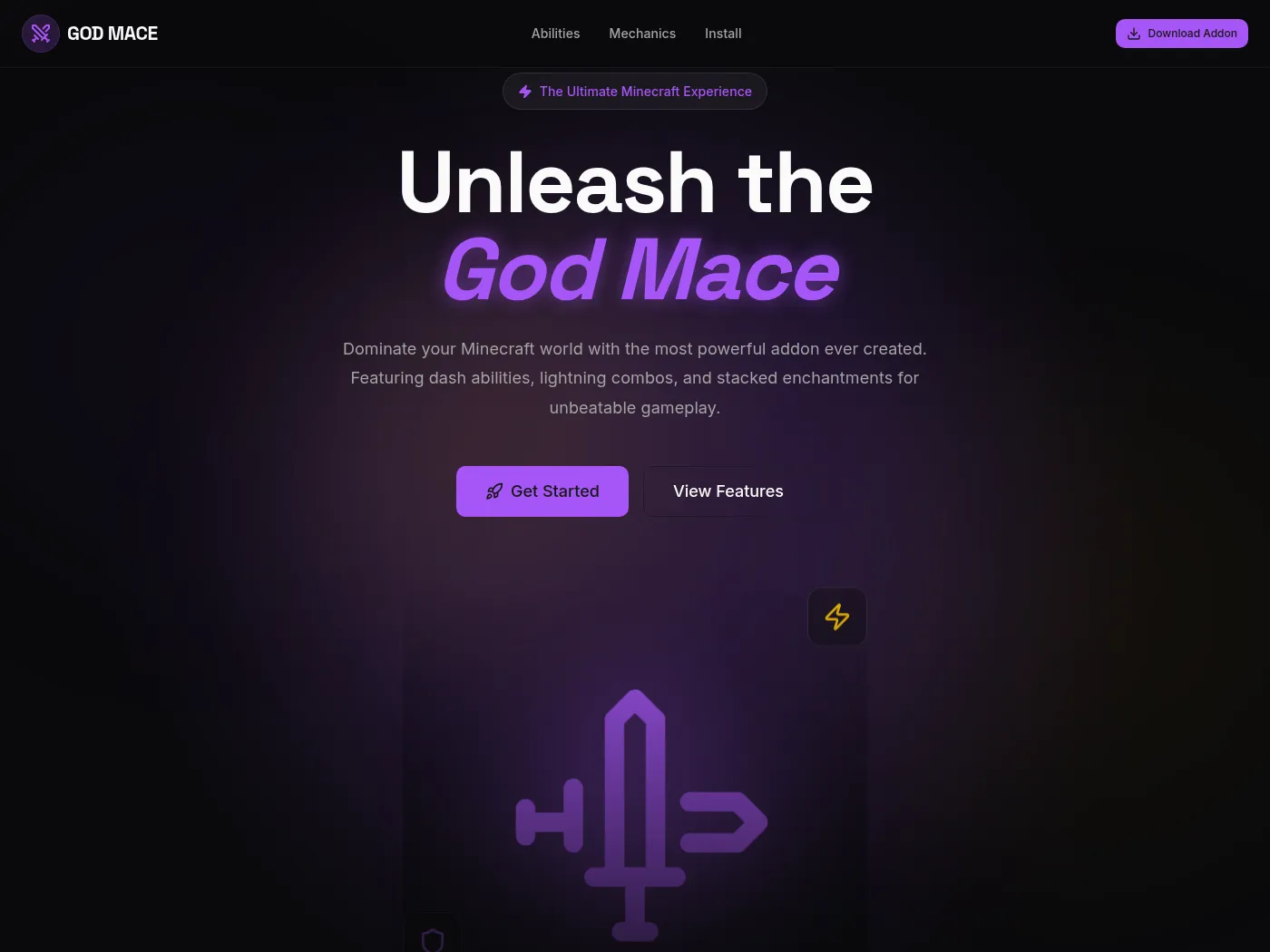 God Mace Minecraft Addon