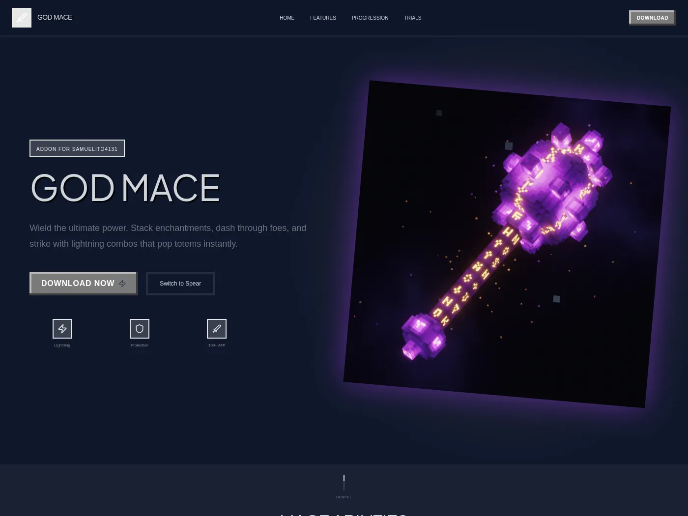God Mace Minecraft Addon