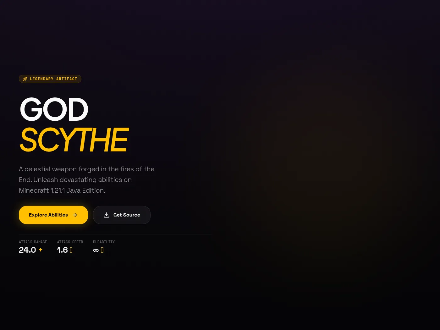 God Scythe Minecraft Mod