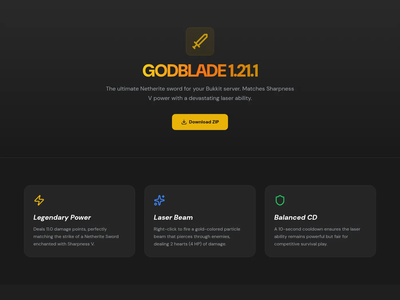 Godblade Bukkit Plugin