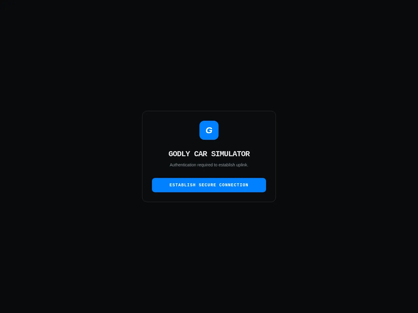 Godly Car Simulator UI